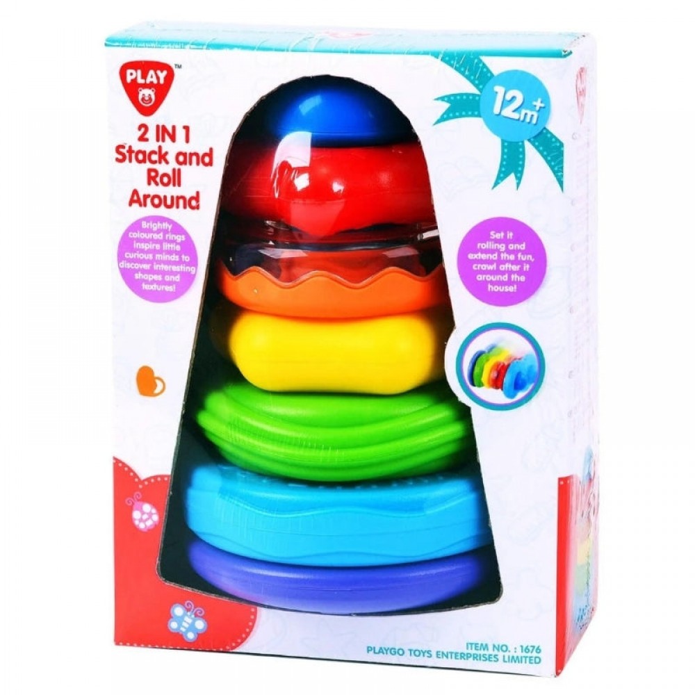 PLAY GO 2 IN 1 STACK AND ROLL AROUND