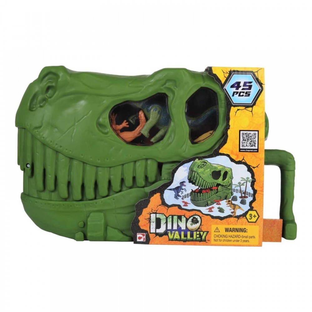 DINO VALLEY DINO SKULL BUCKET 45 PCS